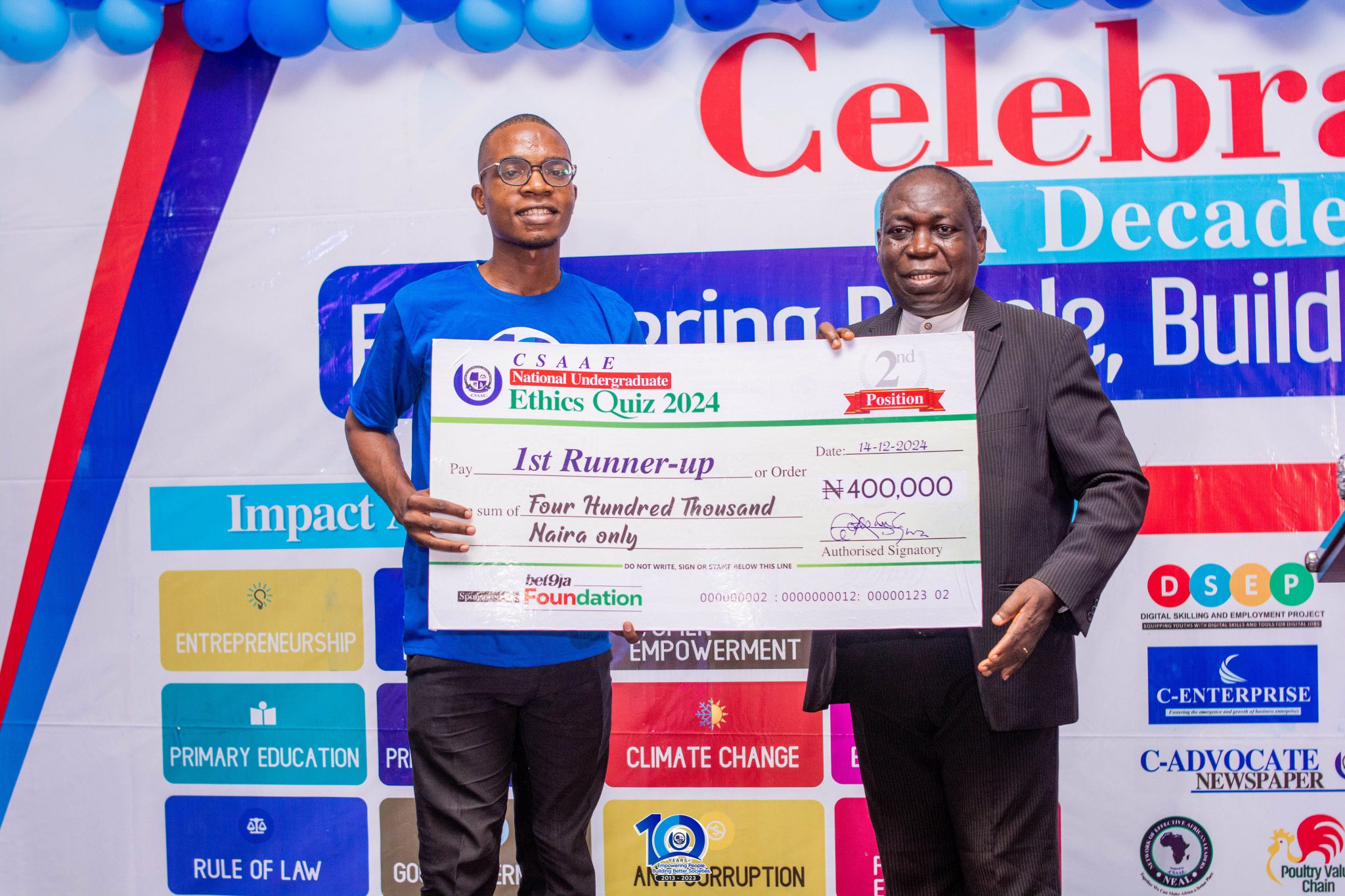 CSAAE ETHICS QUIZ 2024: Celebrating Ethical Excellence in Nigerian ...